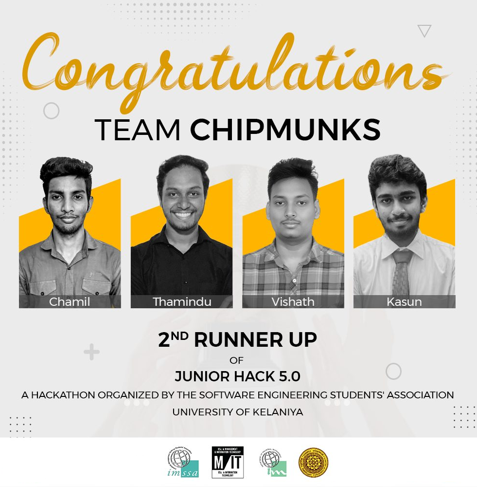 Department of Industrial Management - ANNOUNCING THE 2ND RUNNERUP OF ...